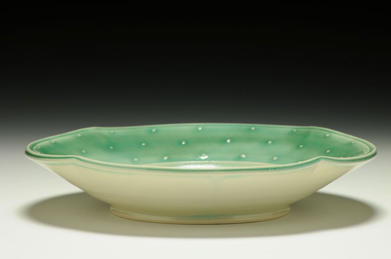 Small Dot Pattern Serving Platter